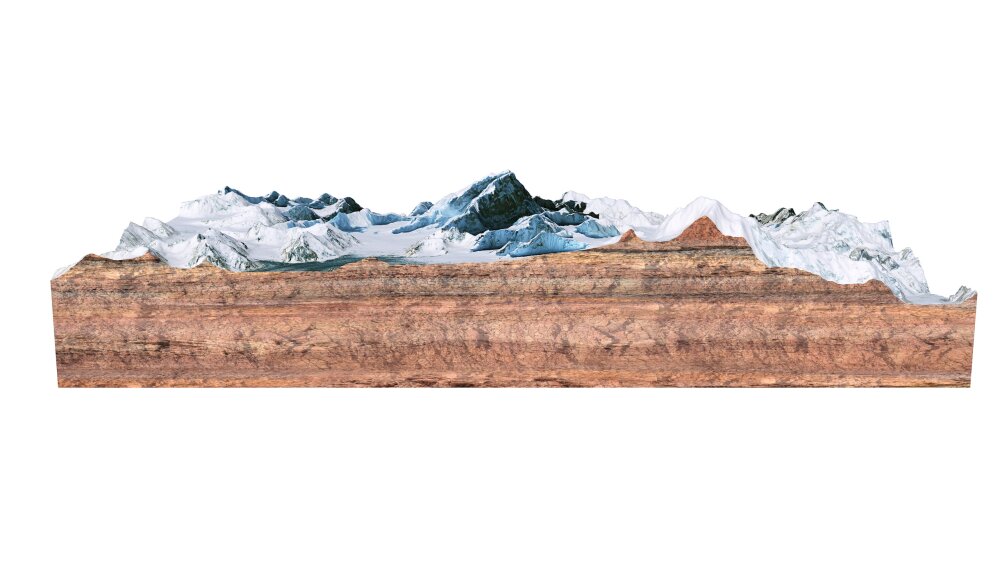 Saltoro Kangri Mountain Pakistan 3D model - Download Landscapes on ...