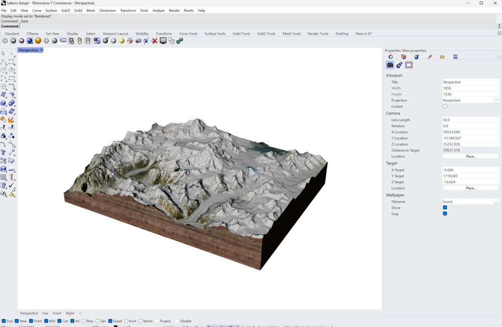 Saltoro Kangri Mountain Pakistan 3D模型 - 下载 景观 on 3DModels.org