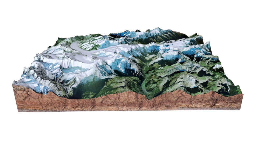 The Mittaghorn Bernese Alps Switzerland 3D model - Download Landscapes ...