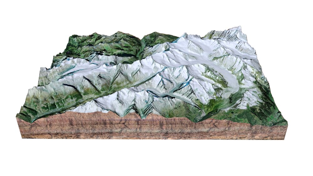 The Mittaghorn Bernese Alps Switzerland 3D model - Download Landscapes ...
