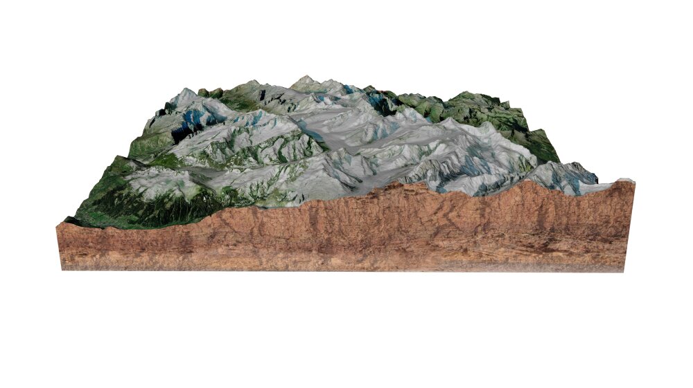 The Mittaghorn Bernese Alps Switzerland 3D model - Download Landscapes ...