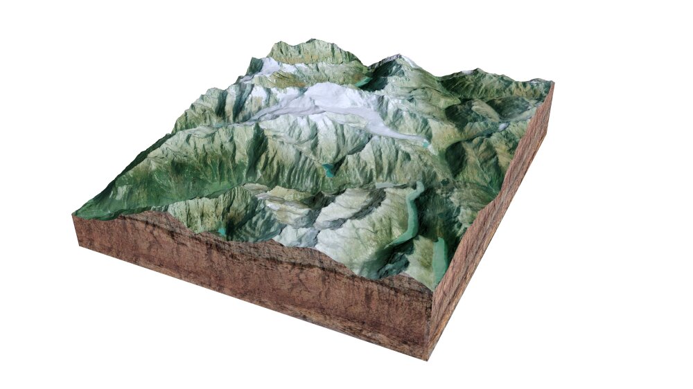 Tieralplistock Alps Switzerland 3D model - Download Landscapes on ...