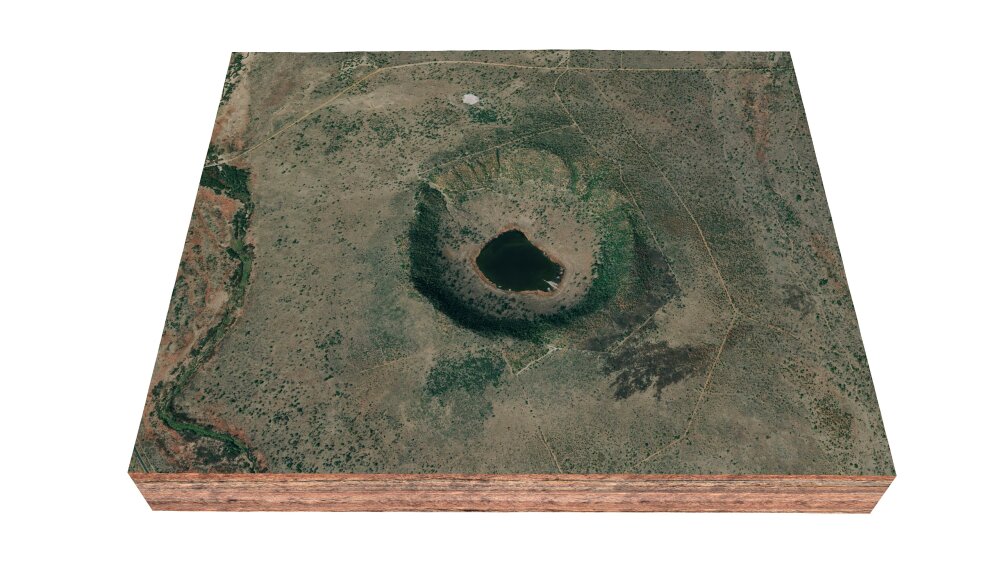 Cráter Tswaing Sudáfrica Modelo 3D - Descargar Paisajes on 3DModels.org