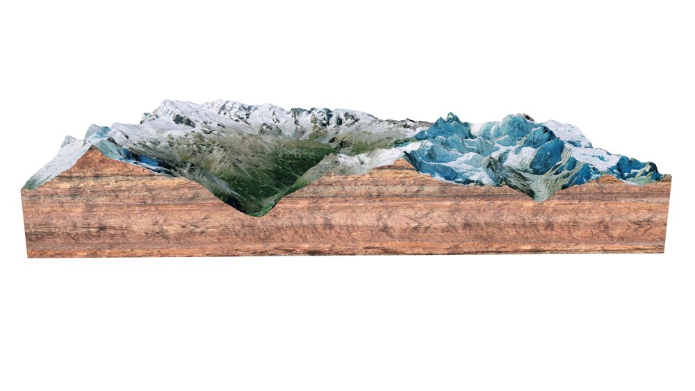 Zermatt Alps Switzerland 3D model - Download Landscapes on 3DModels.org