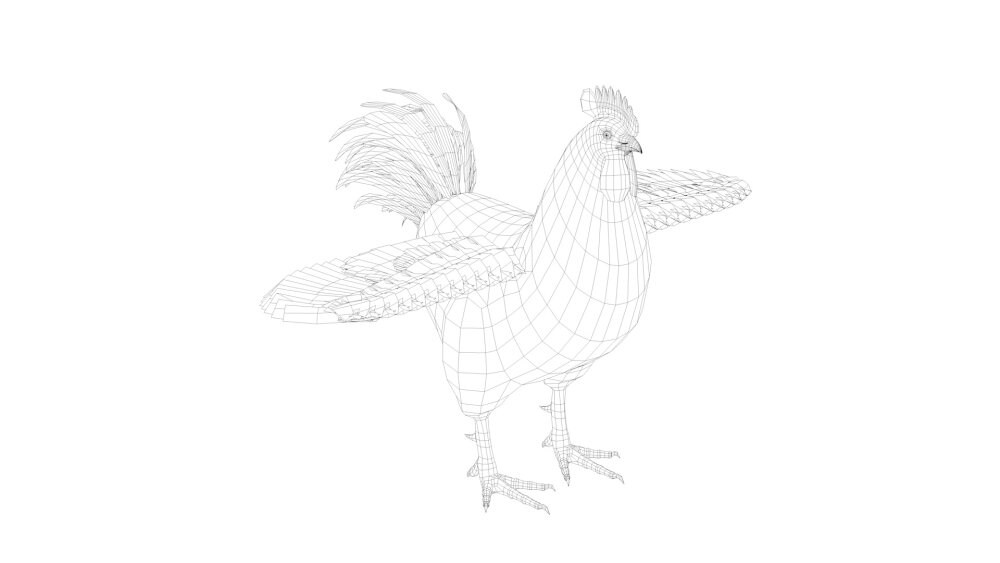 Rooster C4D 3D model - Download Birds on 3DModels.org