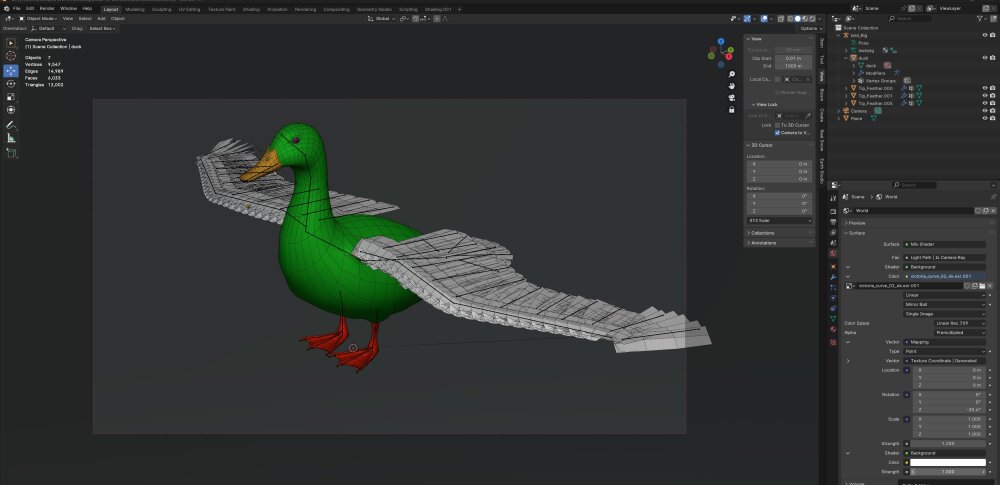 Duck Blend 3D model - Download Birds on 3DModels.org