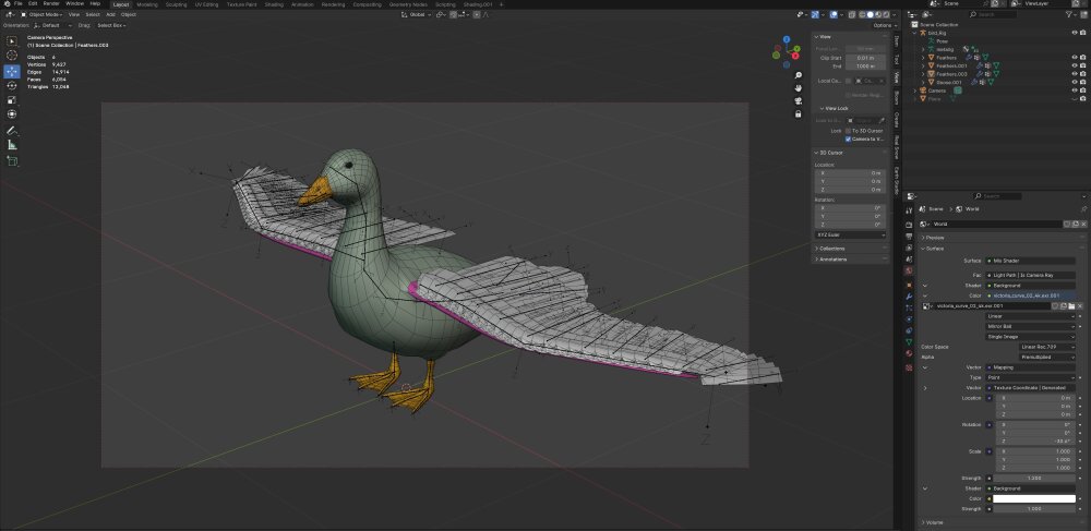 Goose Blend 3D model - Download Birds on 3DModels.org