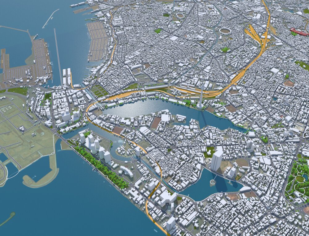 Colombo Sri Lanka 20km AI 3D model - Download City on 3DModels.org