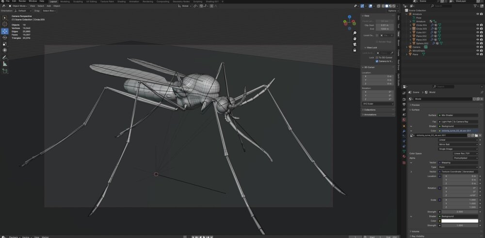 Mosquito Blend 3D model - Download Insects on 3DModels.org