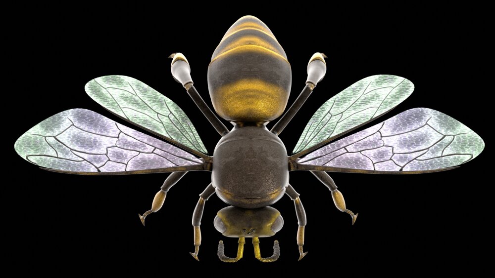 Bee Blend 3D model - Download Insects on 3DModels.org