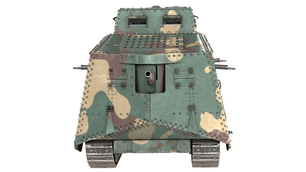 A7V Sturmpanzerwagen Heavy Tank 3D model - Download Tank on 3DModels.org