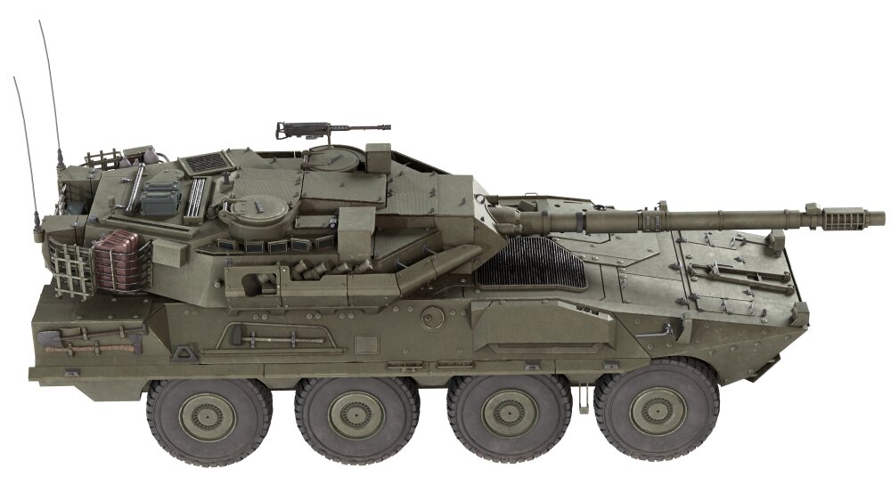 B1 Centauro Wheeled Tank Destroyer 3D model - Download Tank on 3DModels.org