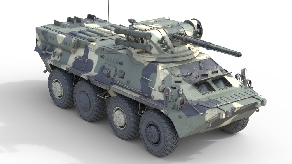 Btr 3 Armored Personnel Carrier 3D model - Download Fighting Vehicle on ...