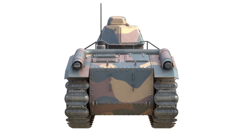 Char B1 Char Lourd Français Modèle 3D - Télécharger Char d'assaut on ...