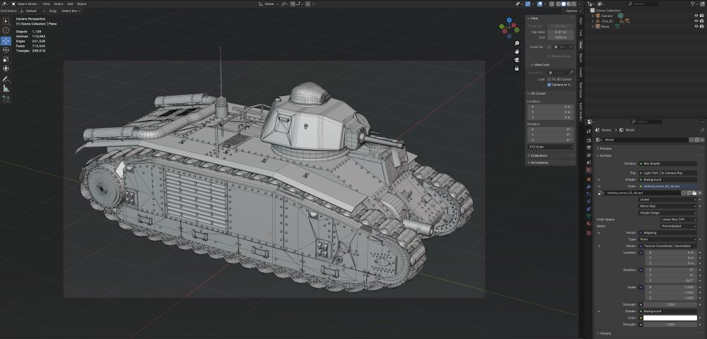 Char B1 Char Lourd Français Modèle 3D - Télécharger Char d'assaut on ...