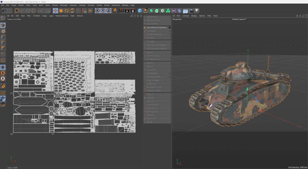 Char B1 Tanque Pesado Francés Modelo 3D - Descargar Carro de combate ...