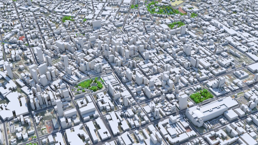 Centro de Curitiba en Brasil Modelo 3D - Descargar Ciudad activado ...