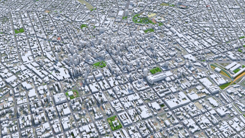 Centro de Curitiba en Brasil Modelo 3D - Descargar Ciudad activado ...