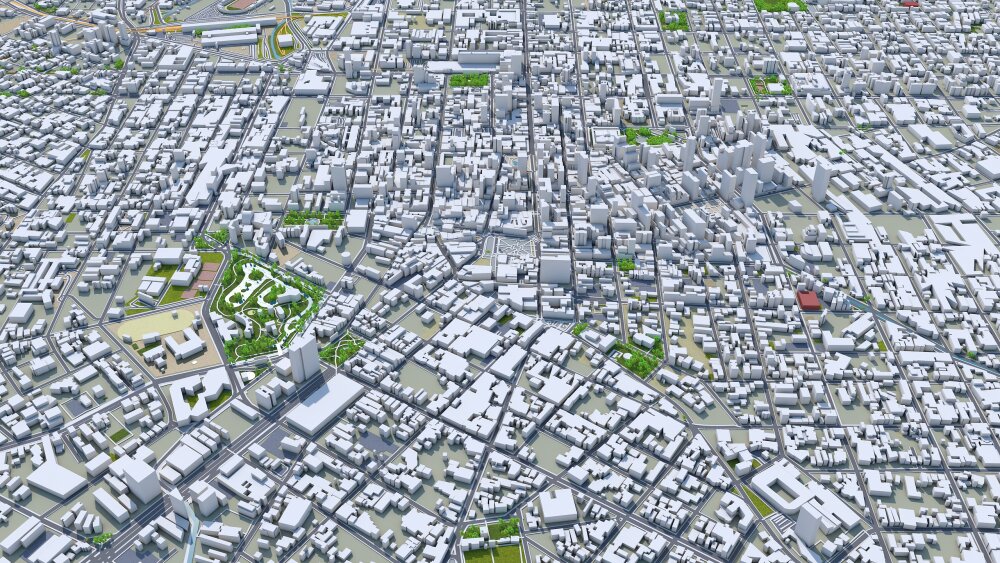 Centro de Curitiba en Brasil Modelo 3D - Descargar Ciudad activado ...