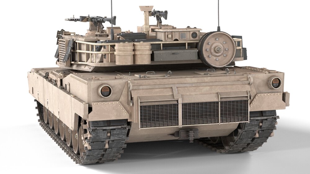 M1A1 Abrams Main Battle Tank 3D model - Download Tank on 3DModels.org
