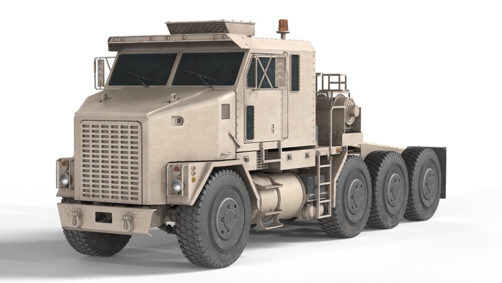 Oshkosh M1070 Army Tank Transporter 3D model - Download Army Truck on ...