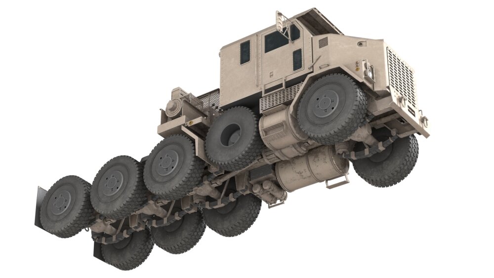 Oshkosh M1070 Army Tank Transporter 3D model - Download Army Truck on ...