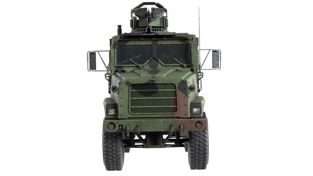 オシュコシュ MTVR AMK23 軍用戦術車両 3Dモデル - ダウンロード アーミー・トラック オン 3DModels.org