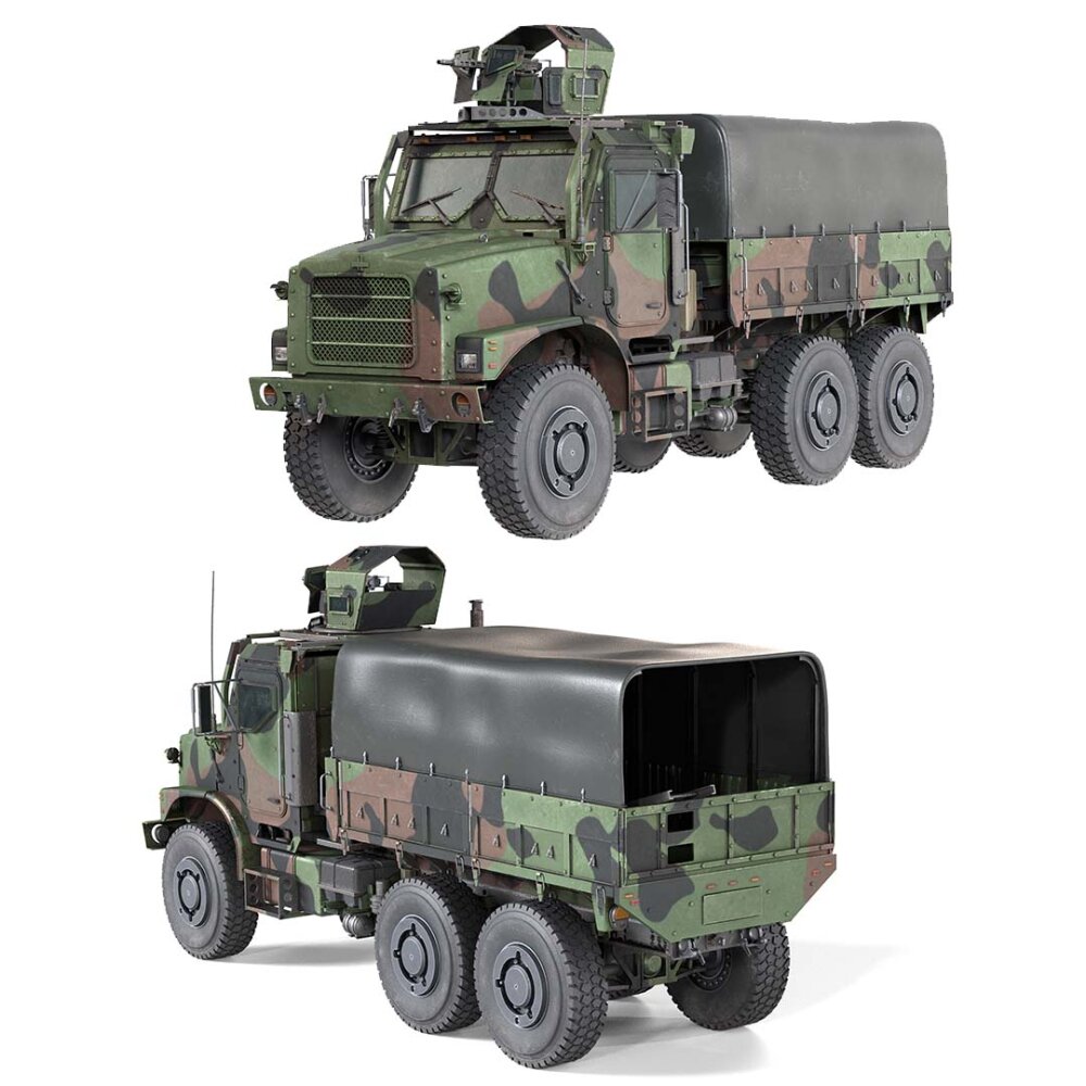 Oshkosh Mtvr Amk23 3D 모델 - 다운로드 육군 트럭 on 3DModels.org