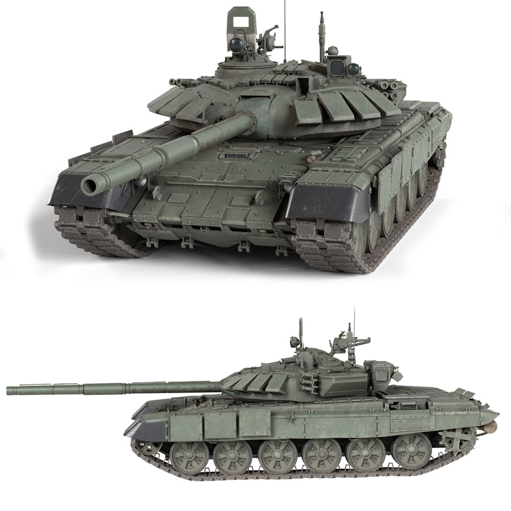 T 72 B3 Main Battle Tank 3D model - Download Tank on 3DModels.org