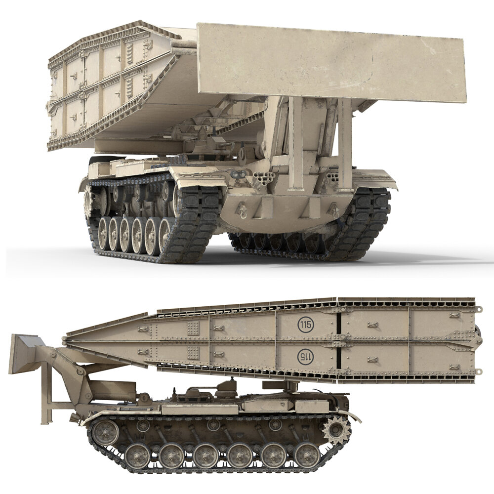 M60 Avlb Vehículo Blindado Con Puente Modelo 3D - Descargar Camión ...