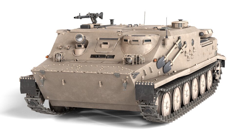 Btr 50 Amphibious Armored Tank 3D model - Download Fighting Vehicle on ...