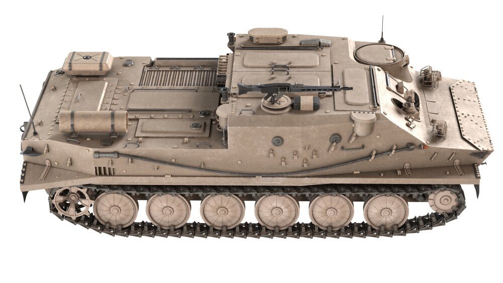Btr 50 Amphibious Armored Tank 3D model - Download Fighting Vehicle on ...