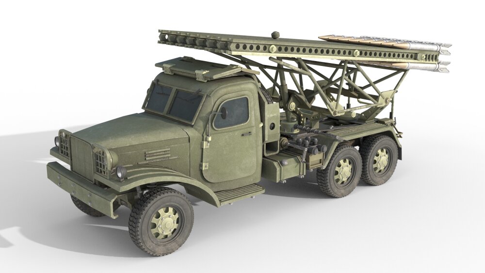 BM 13 Katyusha Rocket Launcher 3D model - Download Artillery systems on ...