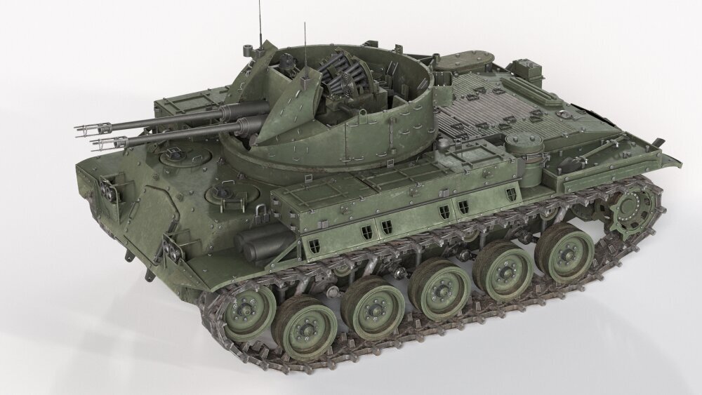 M42 Duster 40mm Anti Aircraft Tank 3D model - Download Fighting Vehicle ...