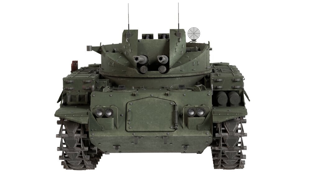 M42 Duster 40mm Anti Aircraft Tank 3D model - Download Fighting Vehicle ...
