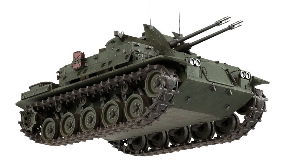 M42 Duster 40mm Anti Aircraft Tank 3D model - Download Fighting Vehicle ...