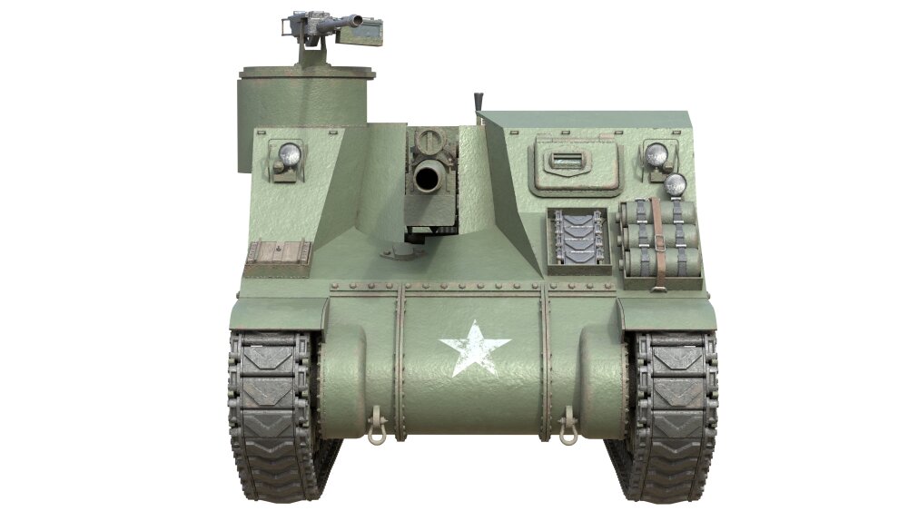 M7 Priest Howitzer 3D model - Download Fighting Vehicle on 3DModels.org