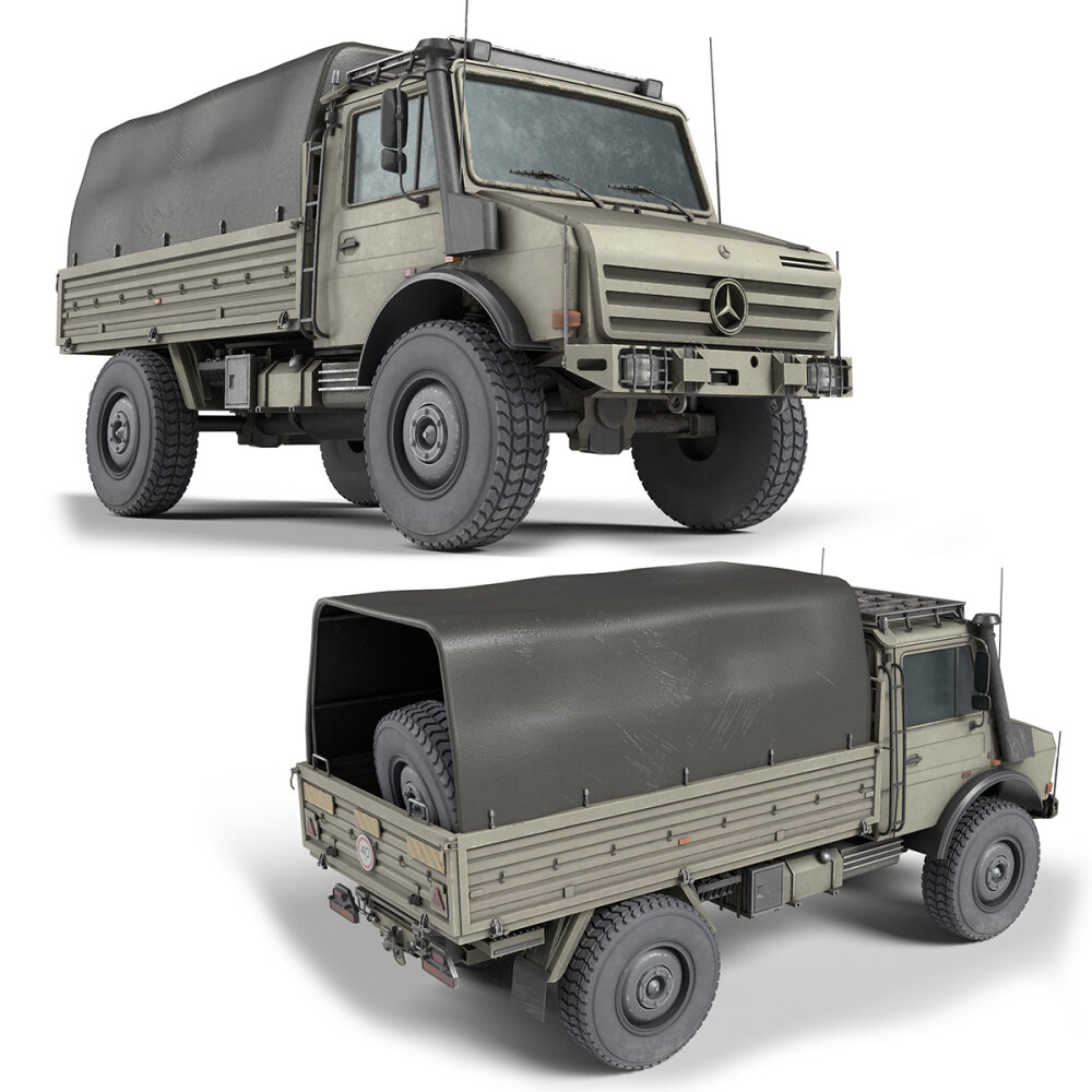 Mercedes Benz Unimog U3000 Truck 3D model - Download Truck on 3DModels.org