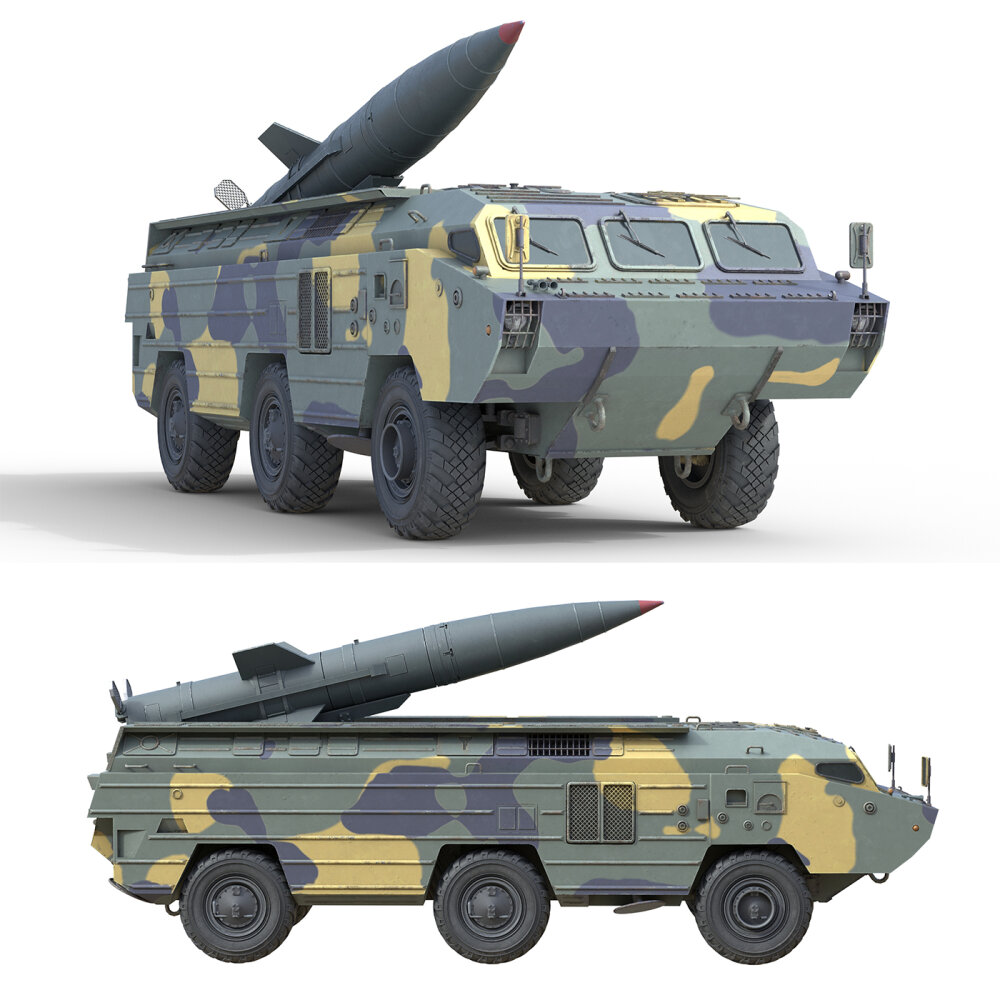 Otr 21 Tochka Tactical Ballistic Missile 3D model - Download Artillery ...
