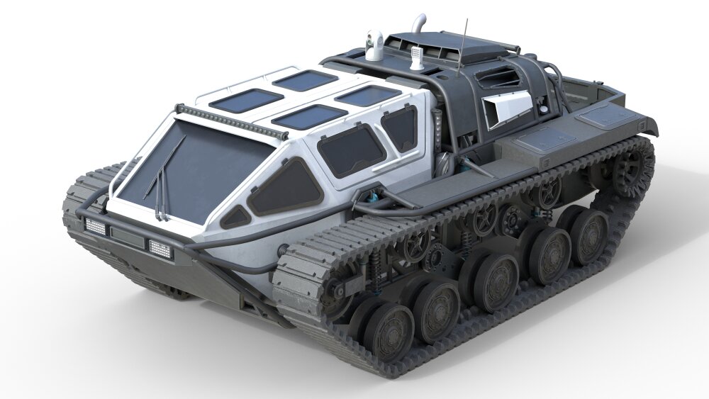 Ripsaw EV3-F4 White 3D model - Download Army Truck on 3DModels.org