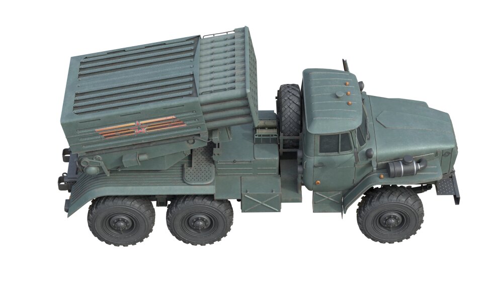 Tornado G Multiple Launch Rocket System 3D model - Download Artillery ...