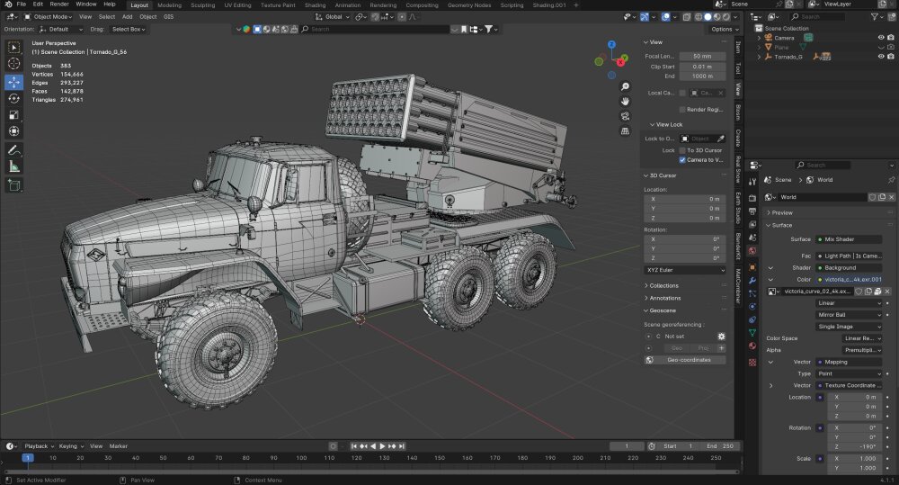 Tornado G Multiple Launch Rocket System 3D model - Download Artillery ...