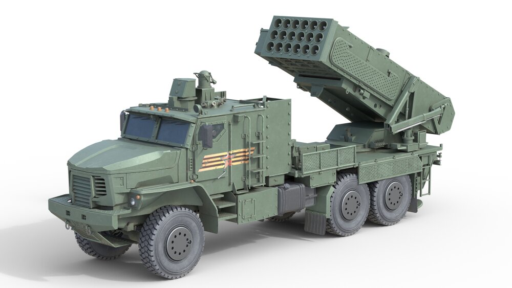 Tos 2 Multiple Rocket Launcher 3D model - Download Artillery systems on ...