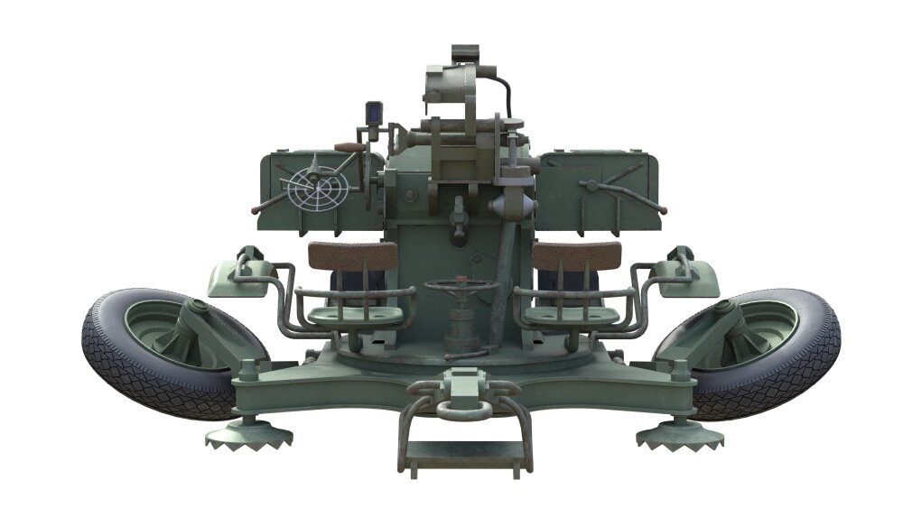 ZU 23 2 Towed 23 mm Anti-aircraft Twin Autocannon 3D μοντέλο - Λήψη ...