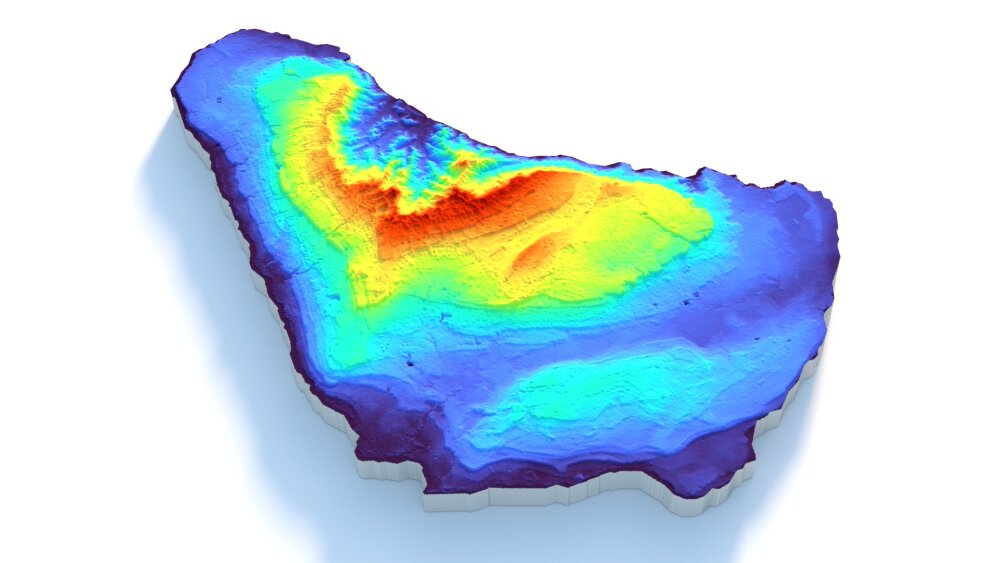 Barbados Terrain Map 3D model - Download Landscapes on 3DModels.org