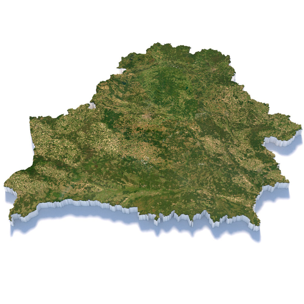 Belarus Terrain Map 3D model - Download Landscapes on 3DModels.org