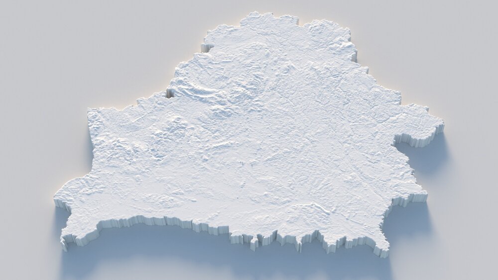 Belarus Terrain Map 3D model - Download Landscapes on 3DModels.org
