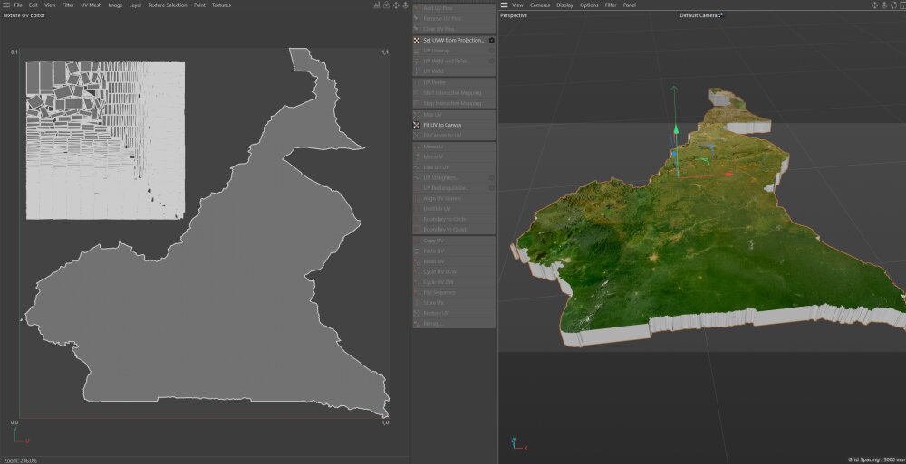 Cameroon Terrain Map 3D model - Download Landscapes on 3DModels.org