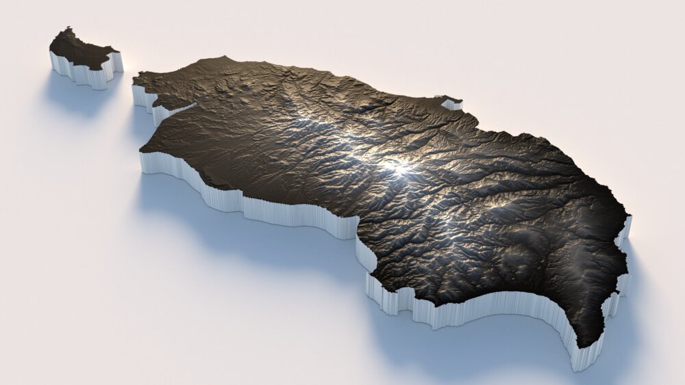 Cyprus Terrain Map 3D model - Download Landscapes on 3DModels.org