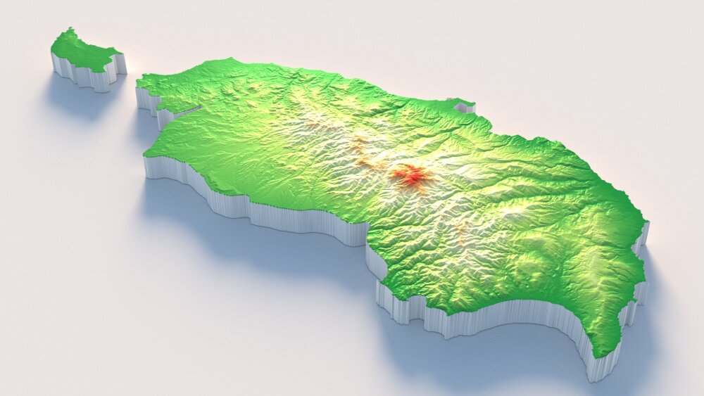 Cyprus Terrain Map 3D model - Download Landscapes on 3DModels.org